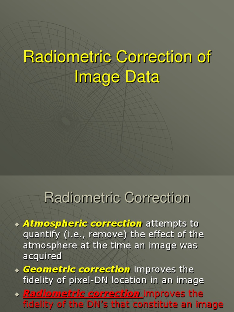 Radiometric Correction | PDF | Remote Sensing | Sun