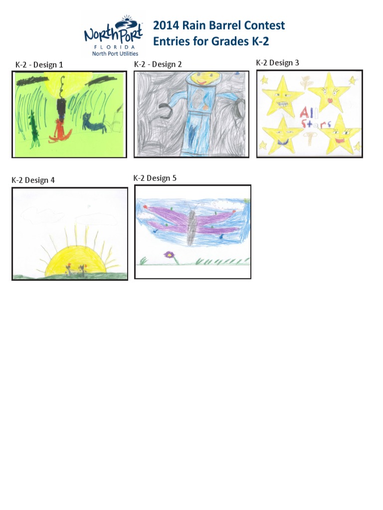 2014 Rain Barrel Contest Entries For Grades K-2: K-2 - Design 1 K-2 ...