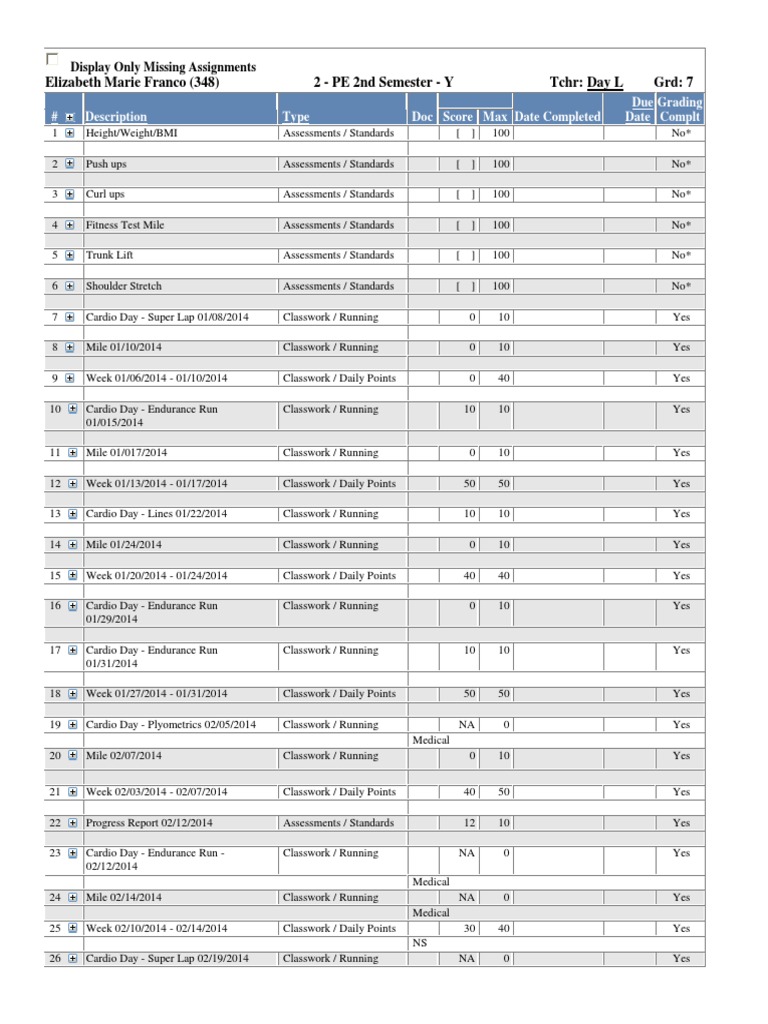 Assignments | PDF | Sports | Recreation
