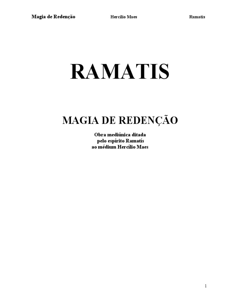 Ramatis Magia de Redencao | PDF | Religião e crença