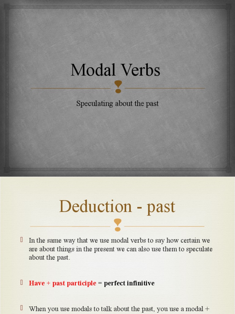 Past Modals for Speculation | PDF