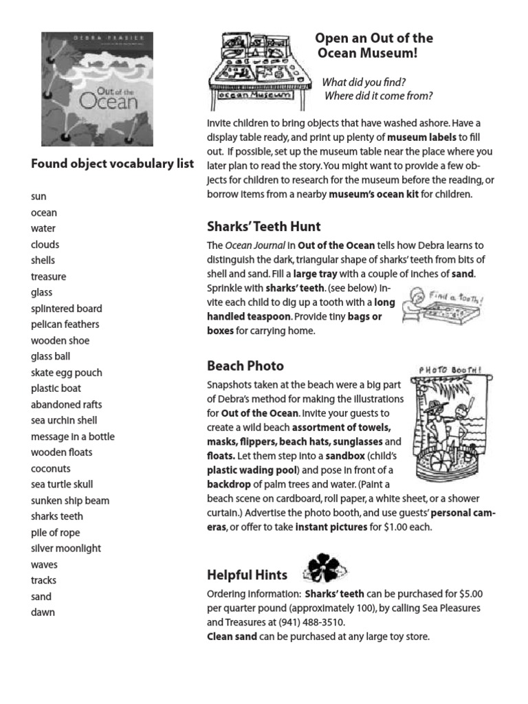 Open An Out of The Ocean Museum!: Found Object Vocabulary List | PDF ...