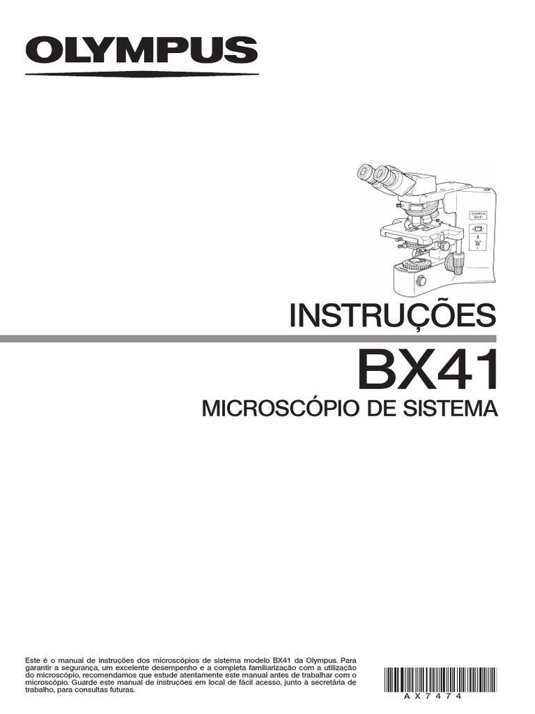 BX41 Manual 001 V1 PT 20100216 | PDF | Abertura | Ótica