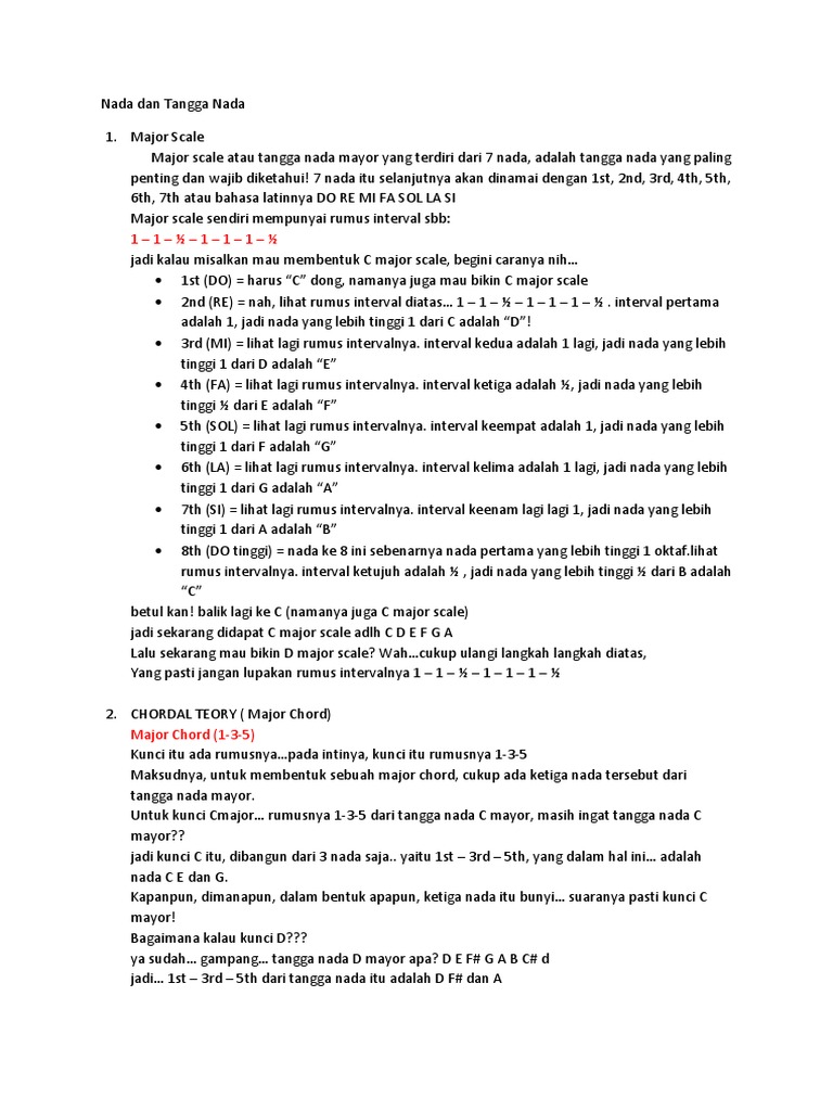 Chord Dan Progresi Chord | PDF