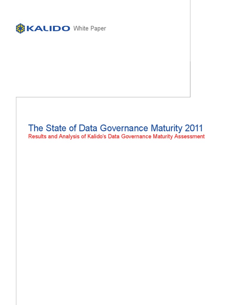 The State of Data Governance Maturity 2011: White Paper | PDF ...