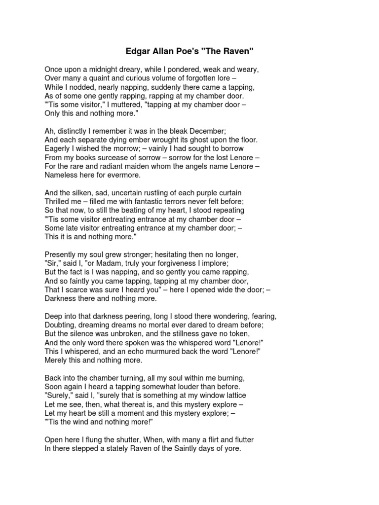 The-Raven.pdf | The Raven | Fiction & Literature
