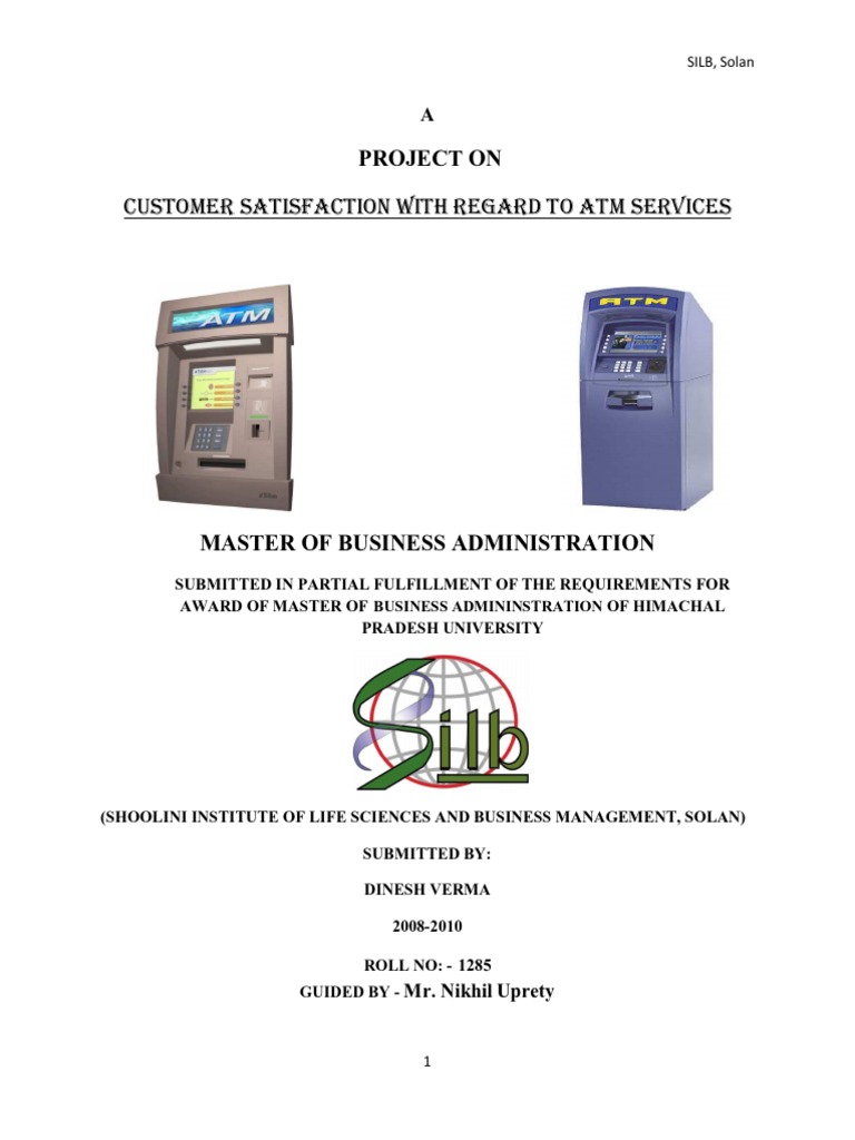 Customer Satisfaction With Regard To ATM Services | PDF | Automated ...
