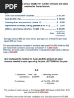 Restaurant Math Calculations Key | PDF | Foods | Food And Drink