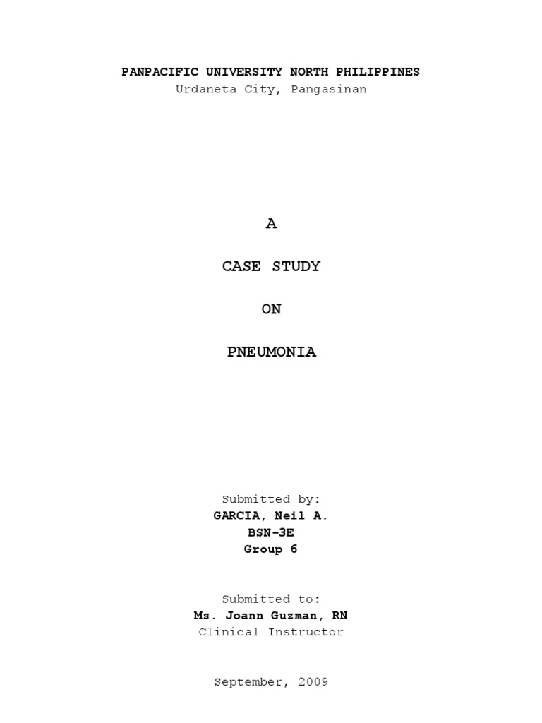 Case Study - Pneumonia | PDF | Lung | Pneumonia