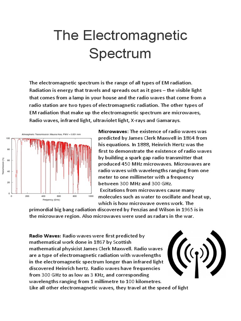 The Electromagnetic Spectrum | PDF | Electromagnetic Spectrum | Radio Wave