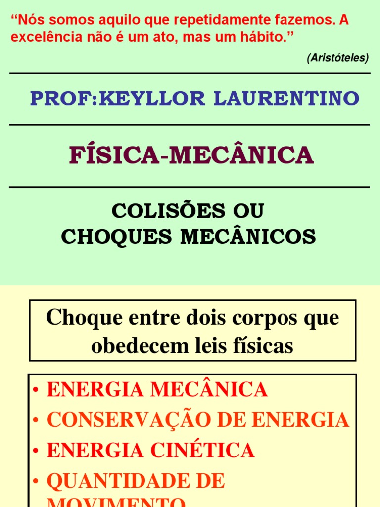 Choques Mecanicos | PDF | Colisão | Natureza