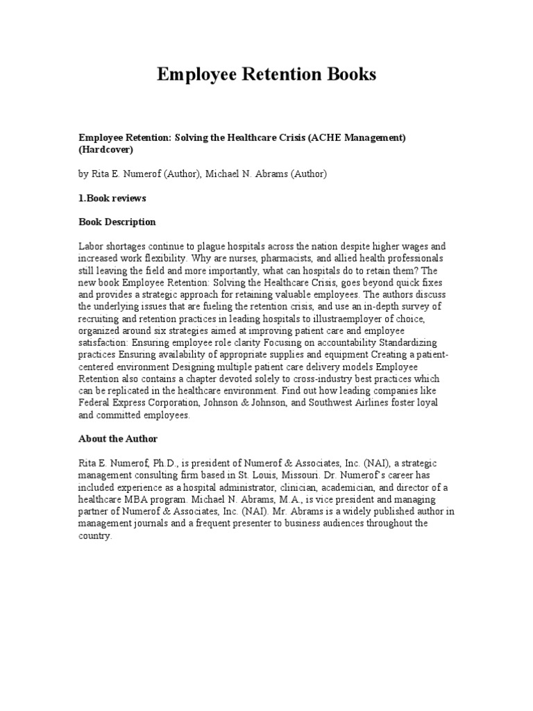 Essential Reads on Employee Retention | PDF | Employee Retention ...