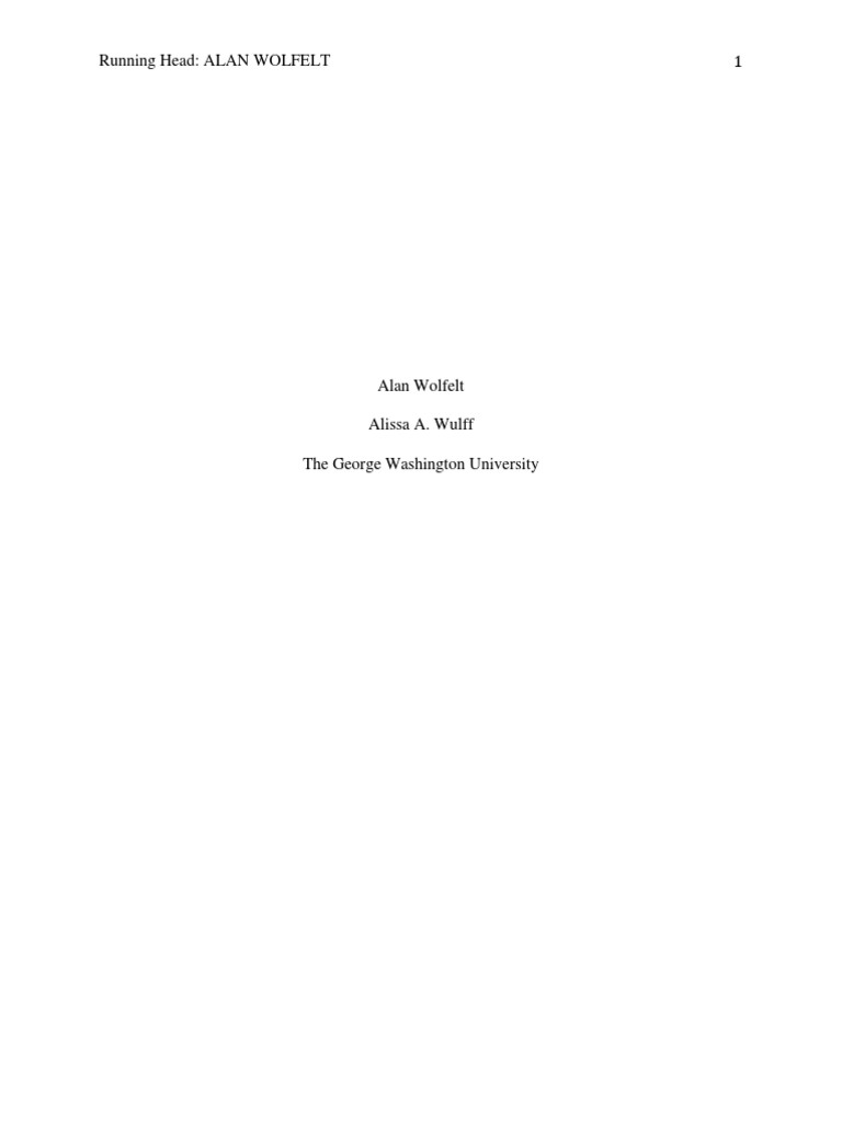 Understanding Wolfelt's Grief Philosophy | PDF | Grief | Scientific Method