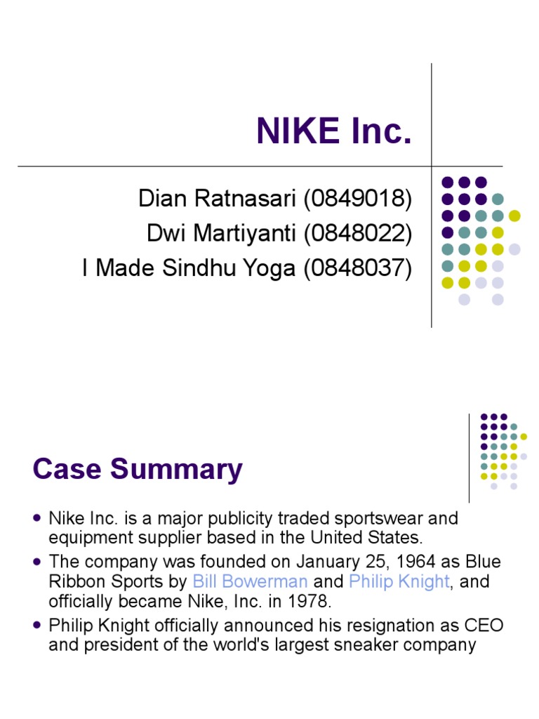NIKE Inc | PDF | Nike | Brand