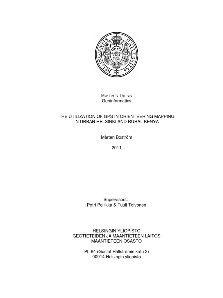 GPS in Orienteering Mapping Study | PDF | Global Positioning System ...