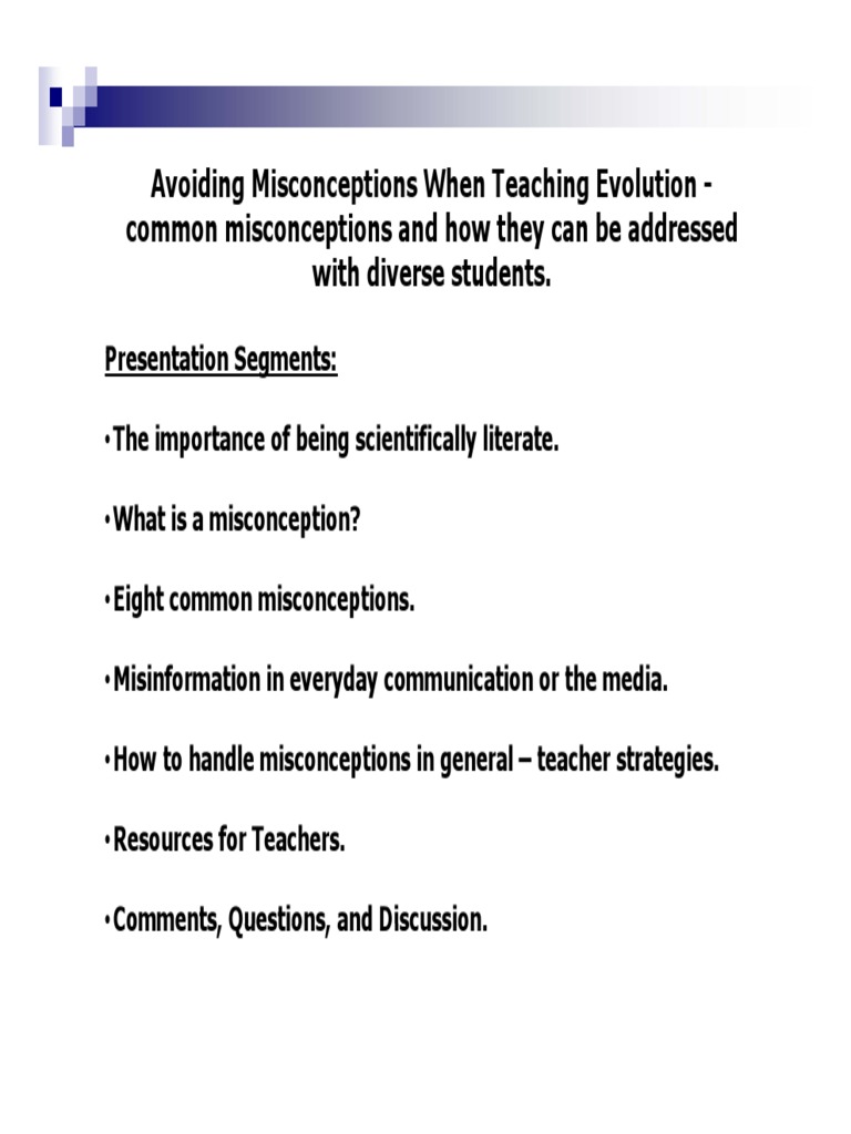 MSSI Evolution Misconceptions | PDF | Evolution | Natural Selection
