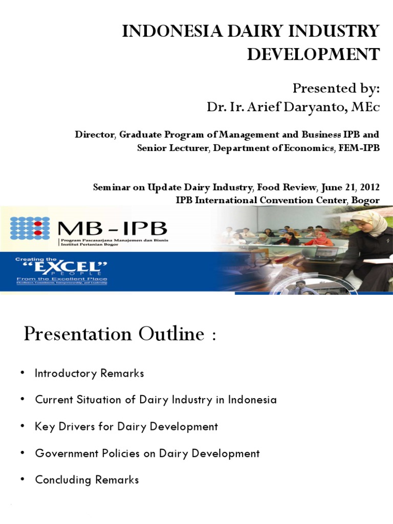 Indonesia Dairy Industry Development | PDF | Dairy Farming | Dairy