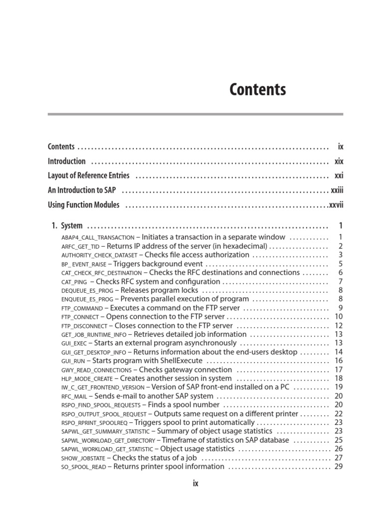 Functional Modules For ABAP | PDF | Microsoft Excel | Download