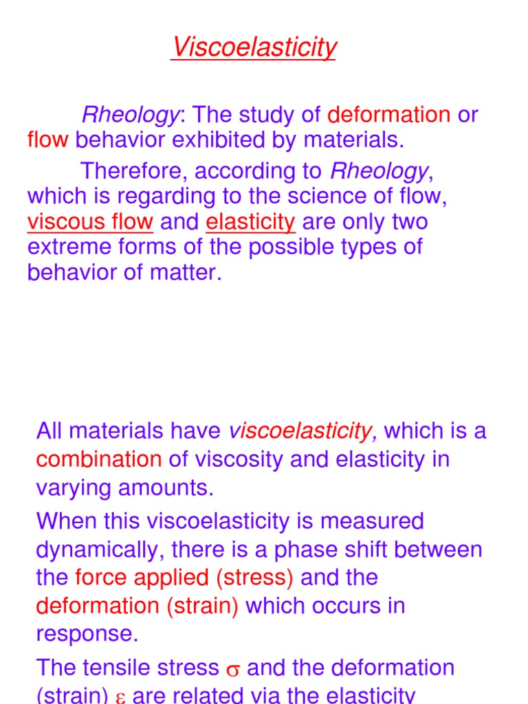 Visco Elasticity | Viscoelasticity | Elasticity (Physics)