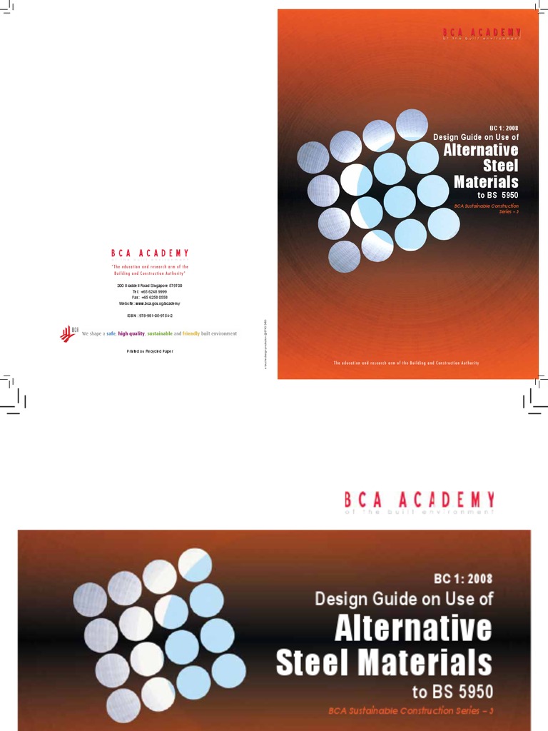 BCA - Design Guide On Use of Structural Steel | PDF | Rolling ...