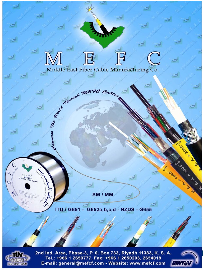 MEFC Fiber Optic Cable Catalog | PDF | Optical Fiber | Wavelength ...