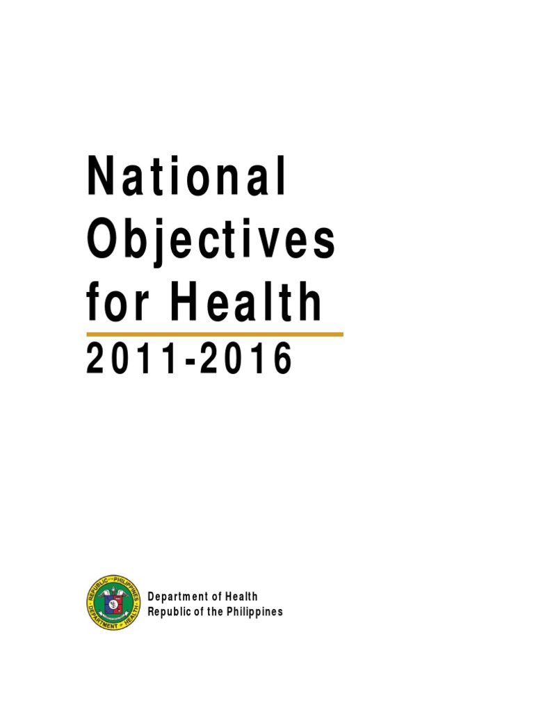 National Health Objectives 2011-2016 | PDF | Millennium Development ...