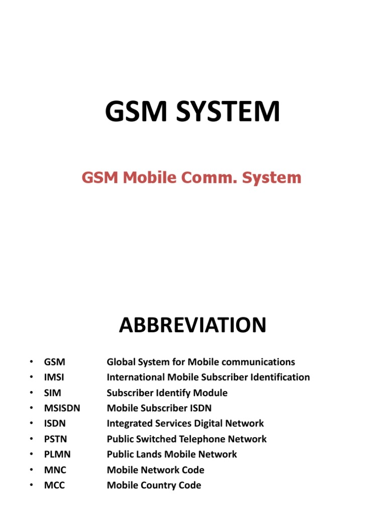GSM Basics | PDF | Networks | Telecommunications Standards