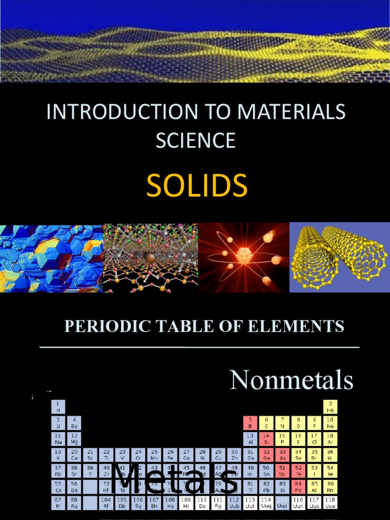 Overview of Solid Materials in Science | PDF
