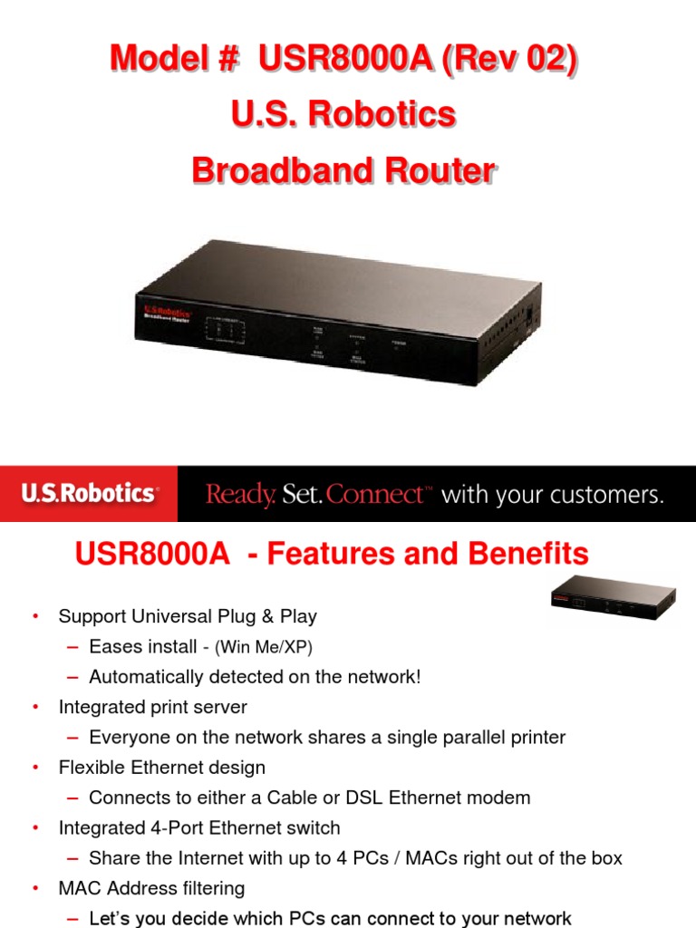 Model # USR8000A (Rev 02) U.S. Robotics Broadband Router | Download ...