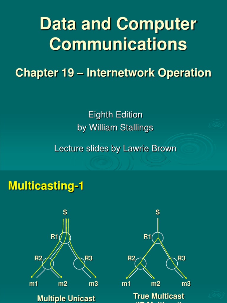 Data and Computer Communications: - Internetwork Operation | PDF | Routing | Computer Network