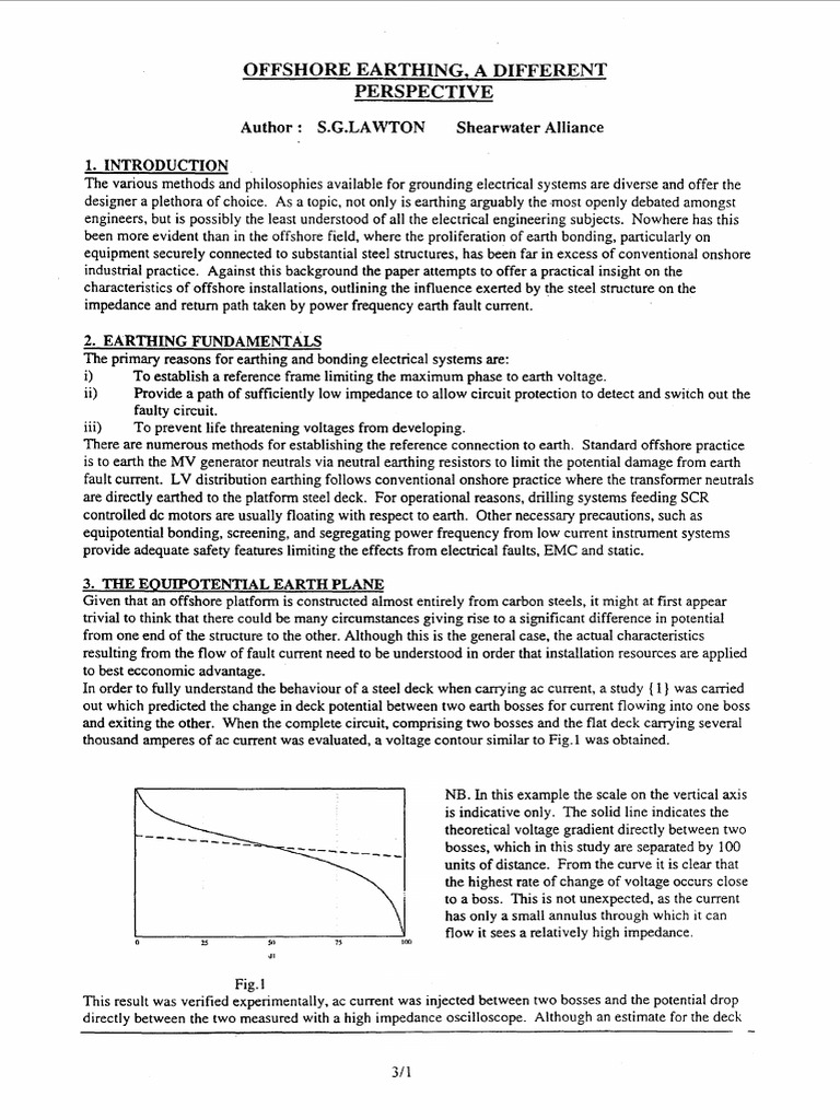 Off Shore Earthing | PDF | Alternating Current | Electrical Impedance