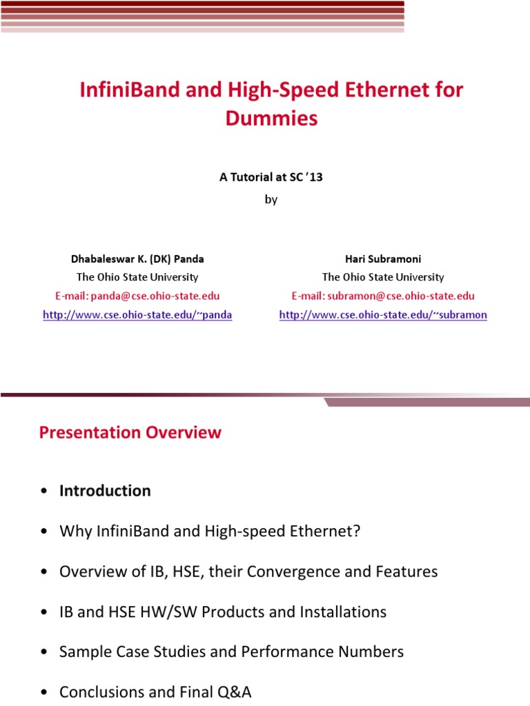 InfiniBand and High-Speed Ethernet For Dummies | PDF | Network Socket ...