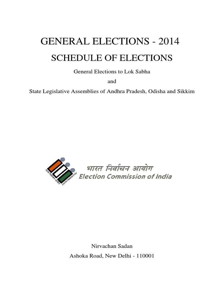 General Elections 2014 Detailed Notification | PDF | Elections ...
