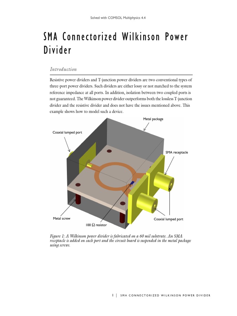 Models - Rf.wilkinson Power Divider | PDF | Coaxial Cable ...