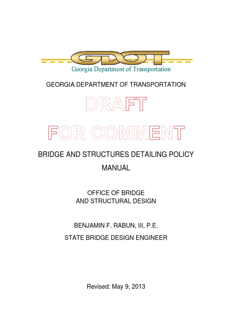 GDOT Bridge Detailing Policy Manual | PDF | Typefaces | Technical Drawing