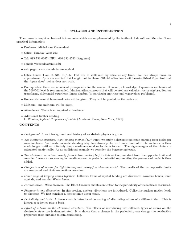 Solid State Physics | PDF | Phonon | Chemical Bond