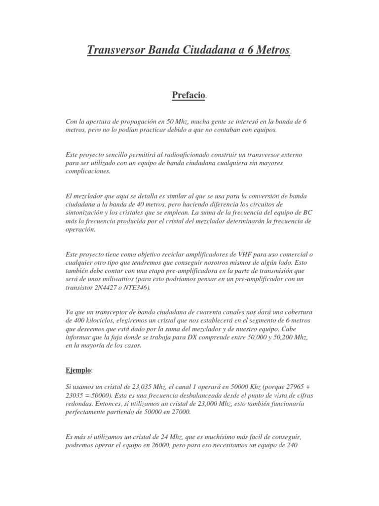 Transversor para Radioaficionados | PDF | Transformador | Modulación de frecuencia