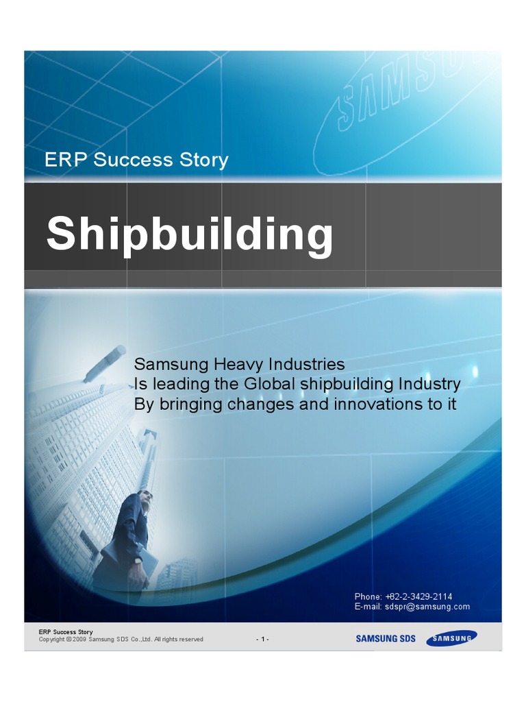 Shipbuilding | PDF | Samsung | Enterprise Resource Planning