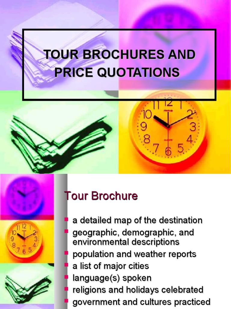 Unit 10 Tour Brochures & Quotation | PDF | Business | Art