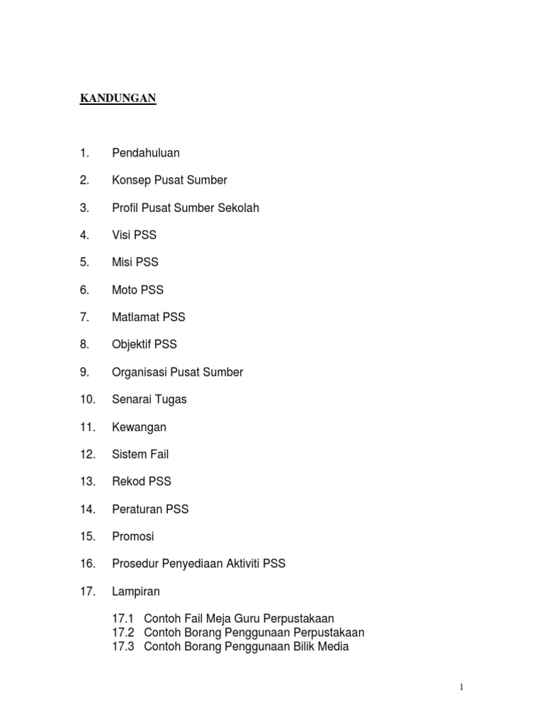 Panduan Pengurusan Pusat Sumber Sekolah | PDF