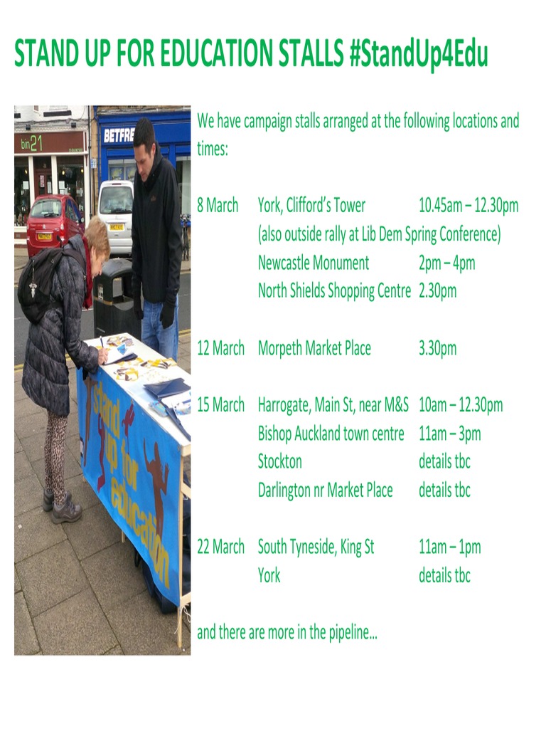 Northern Region Stand Up For Education Stalls | PDF | Business | Lifestyle