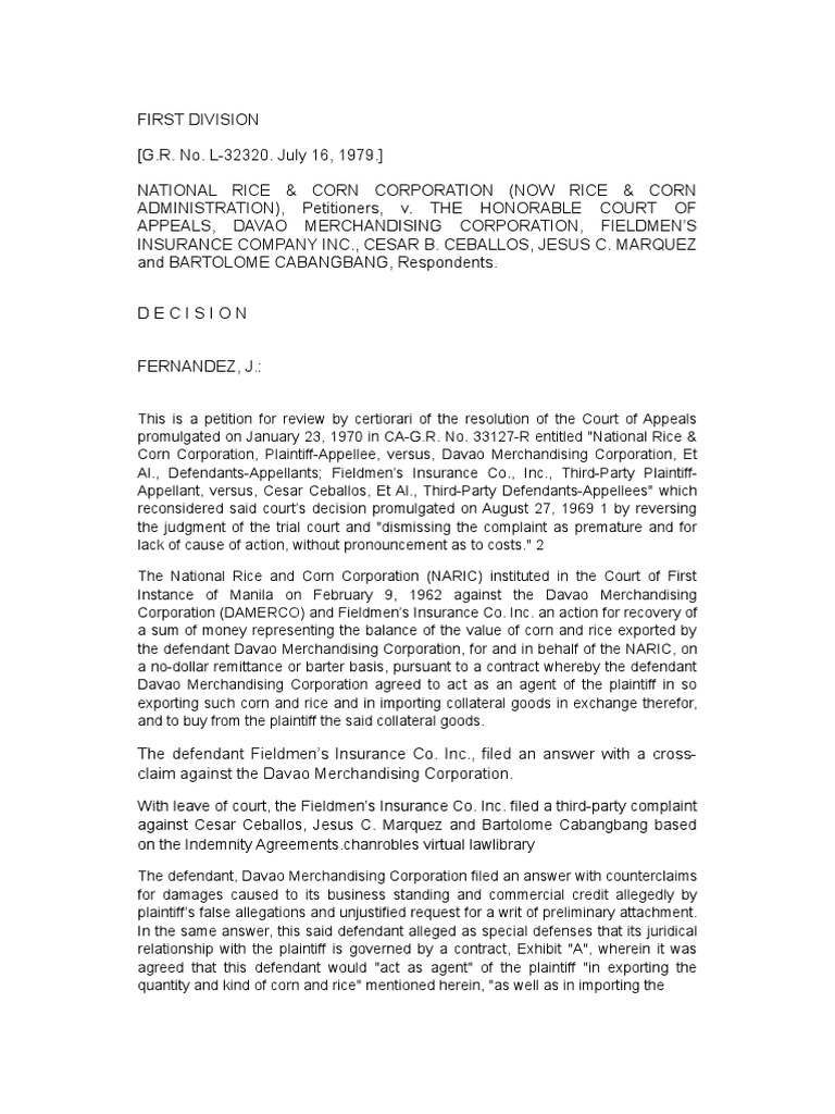 NARIC Vs CA | PDF | Letter Of Credit | Brief (Law)