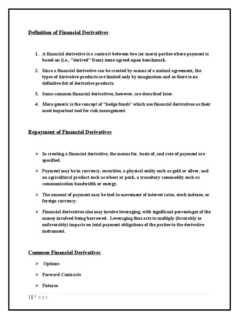 Financial Derivatives | PDF | Derivative (Finance) | Hedge (Finance)