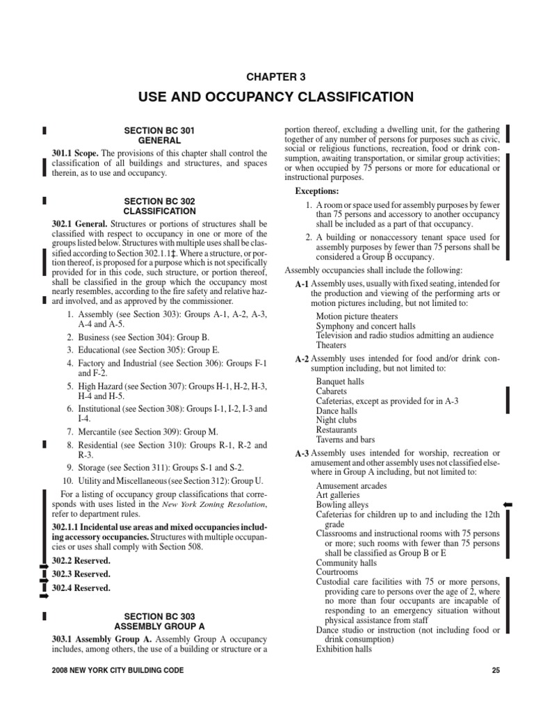 Chapter 3_Use and Occupancy Classification | Gallon | Nature