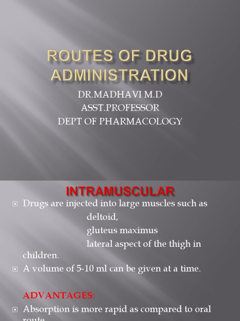 Routes of Drug Administration II | Injection (Medicine) | Topical ...