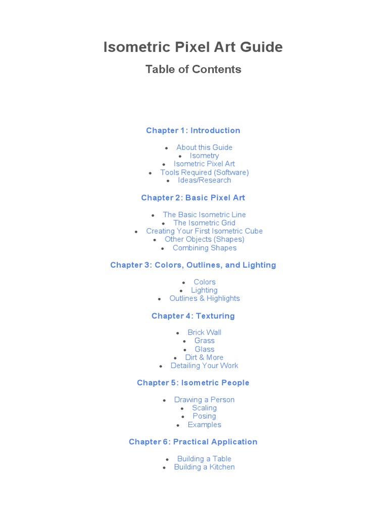 Isometric Pixel Art Guide (Rhys Davies) | PDF | Perspective (Graphical ...