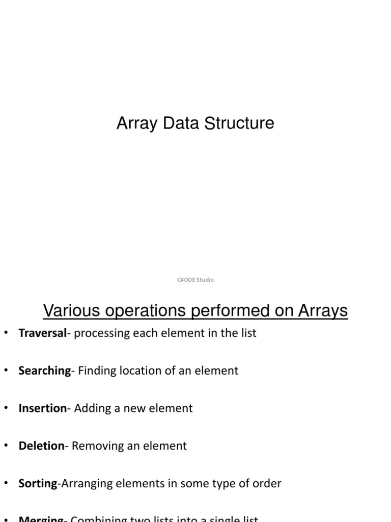 Array Data Structure Lect-3 | PDF | Array Data Structure | Computer Science