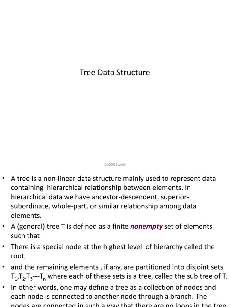 Tree Data Structure Pdf Algorithms And Data Structures Computer Programming