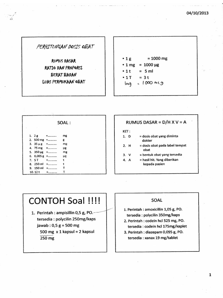 Perhitungan Dosis Obat | PDF