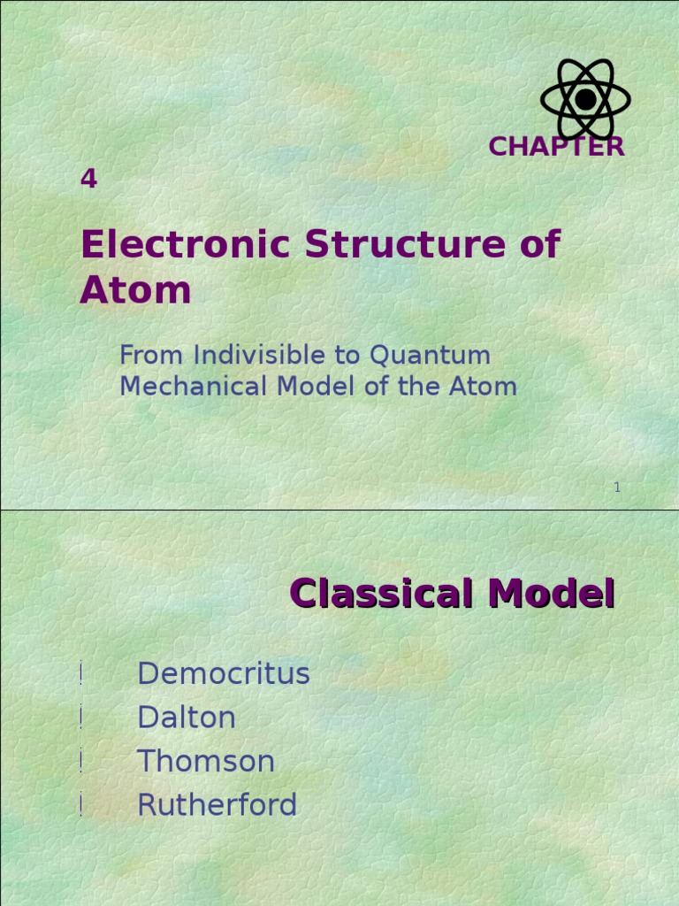 Chapter 4a - Electronic Atomic Structure | Download Free PDF | Photon ...